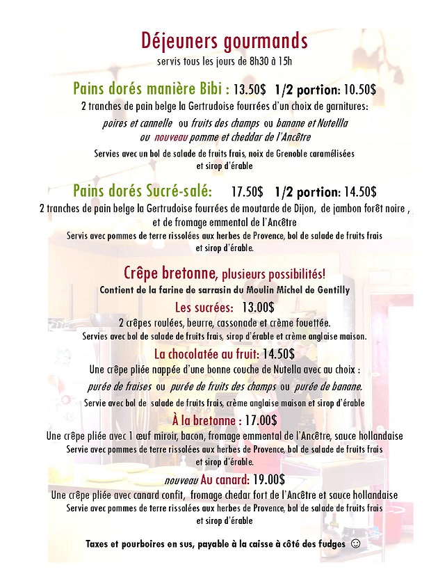 Déjeuner gourmand et diner santé