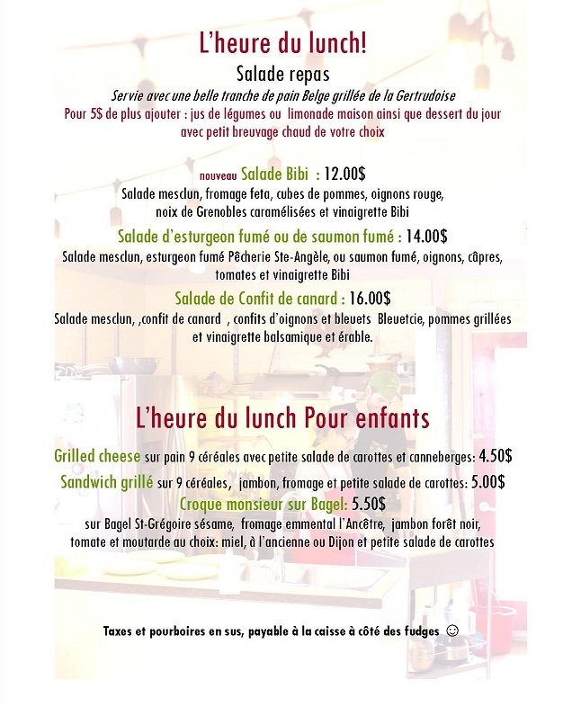 Déjeuner gourmand et diner santé